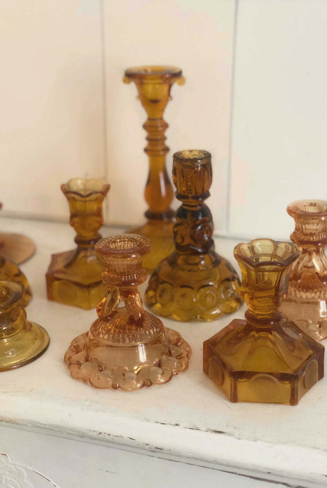 "Amber" Candlestick Holders – Utah Vintage Rentals
